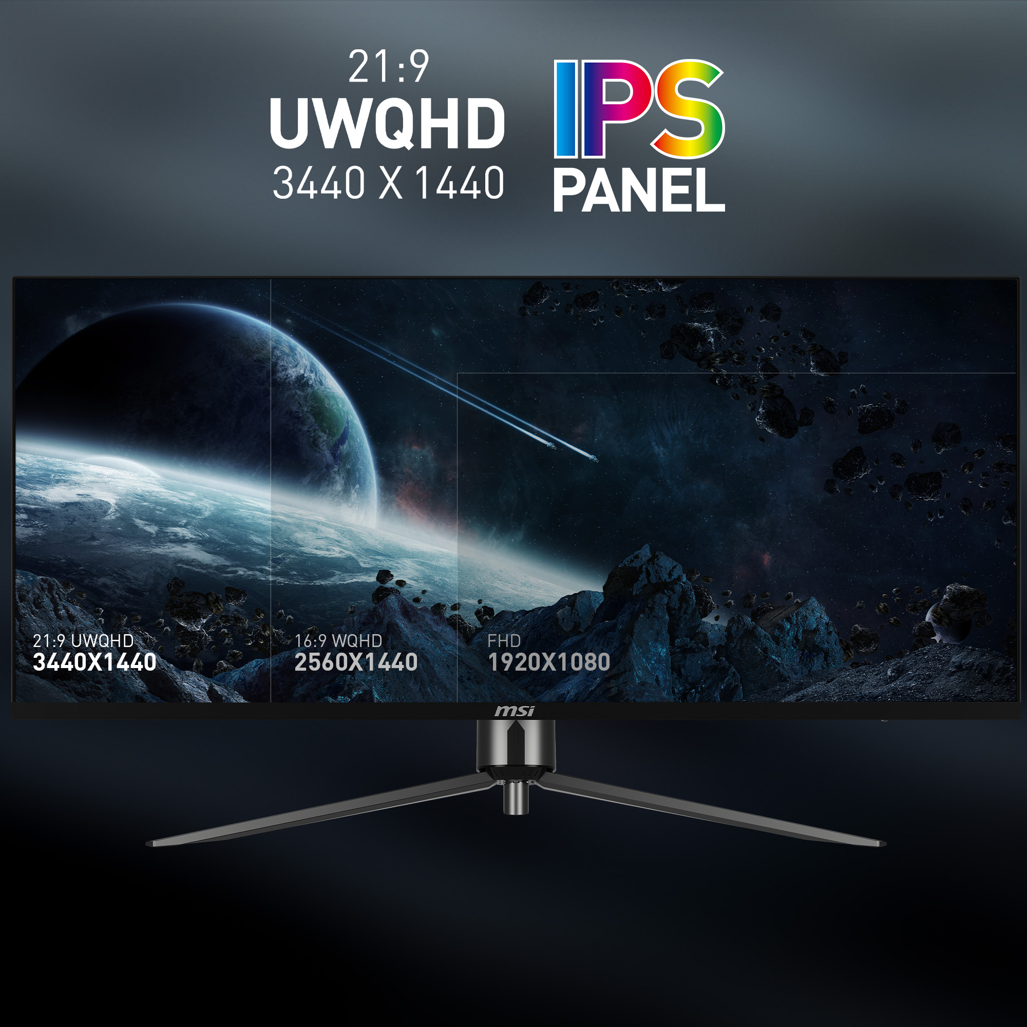 MSI 40.0 155 Hz IPS UWQHD IPS Gaming Monitor FreeSync Premium (AMD Adaptive Sync) 3440 x 1440 ...